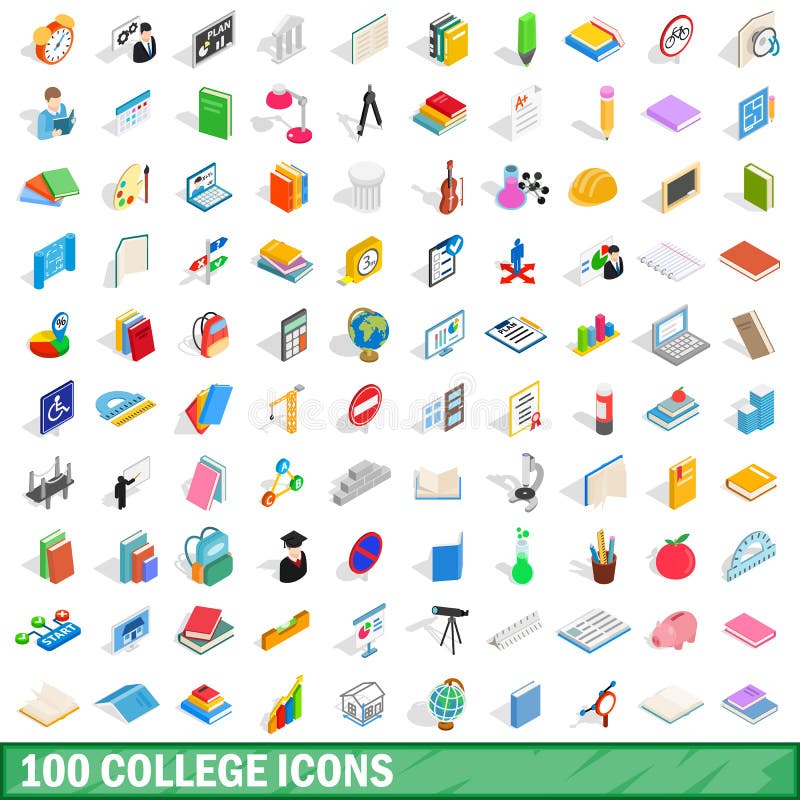 College icons stock vector. Illustration of blackboard - 28568147