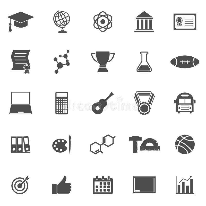 College icons and symbols stock vector. Illustration of degree - 41788689