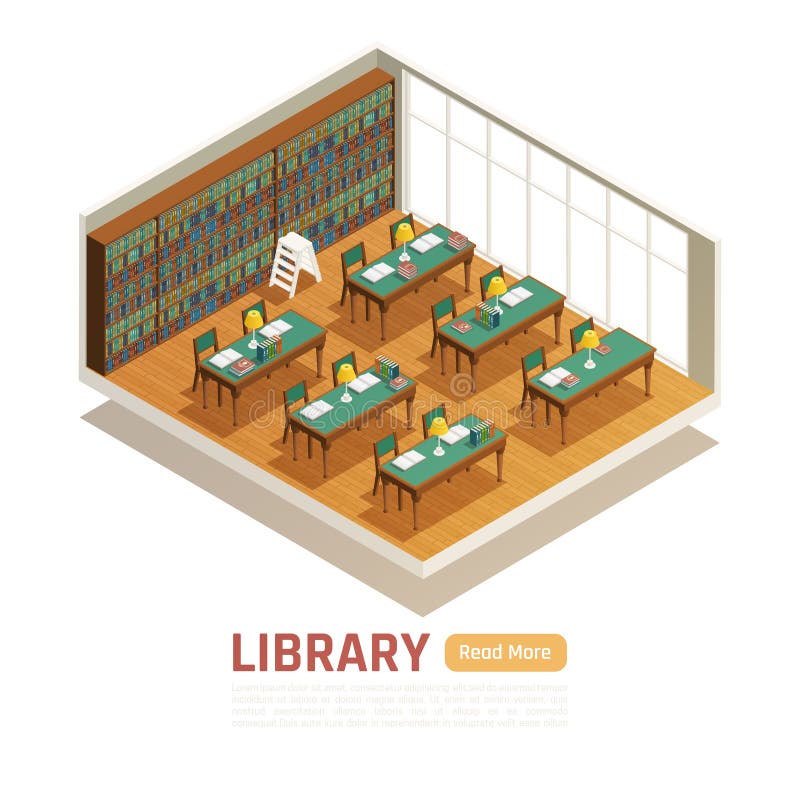 Library Tables Stock Illustrations – 115 Library Tables Stock ...
