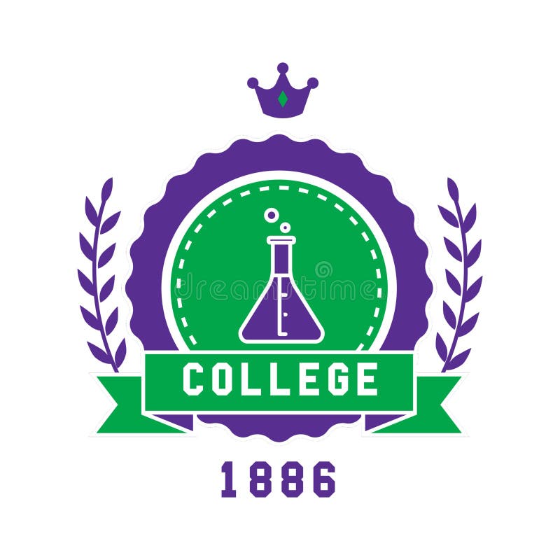 College Logo Element. Vector Illustration Decorative Design Stock ...