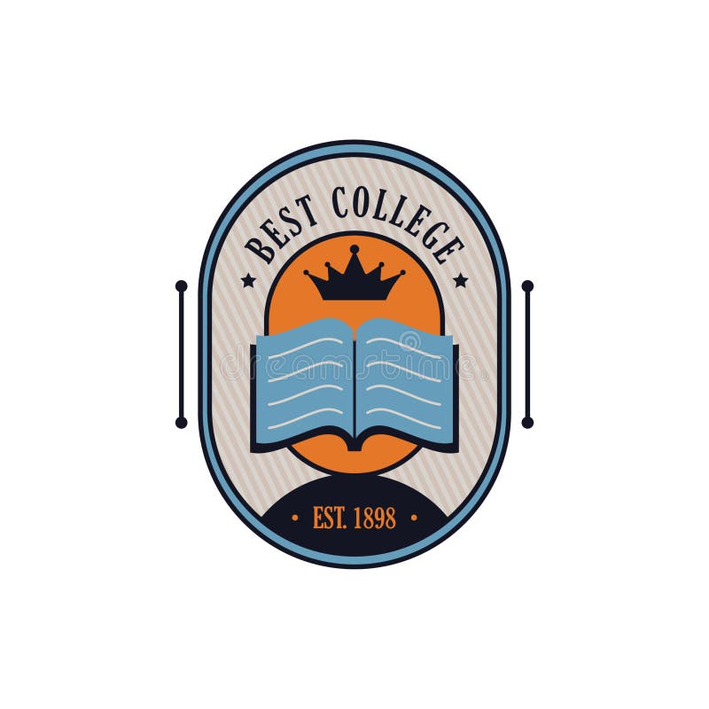 College Logo Element. Vector Illustration Decorative Design Stock ...