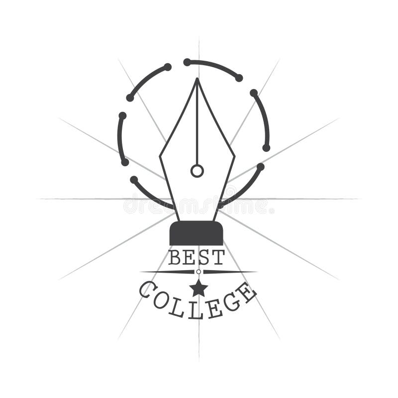 College Logo Element. Vector Illustration Decorative Design Stock ...
