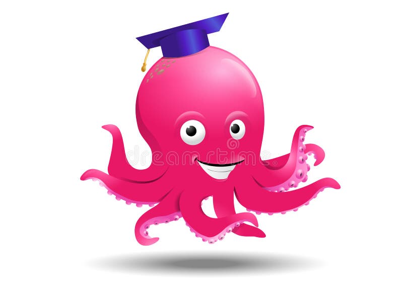College octopus stock illustration. Illustration of style - 14653327