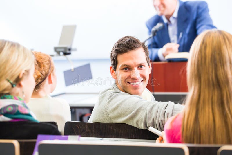 College Professor Giving Lecture for Students Stock Image - Image of ...