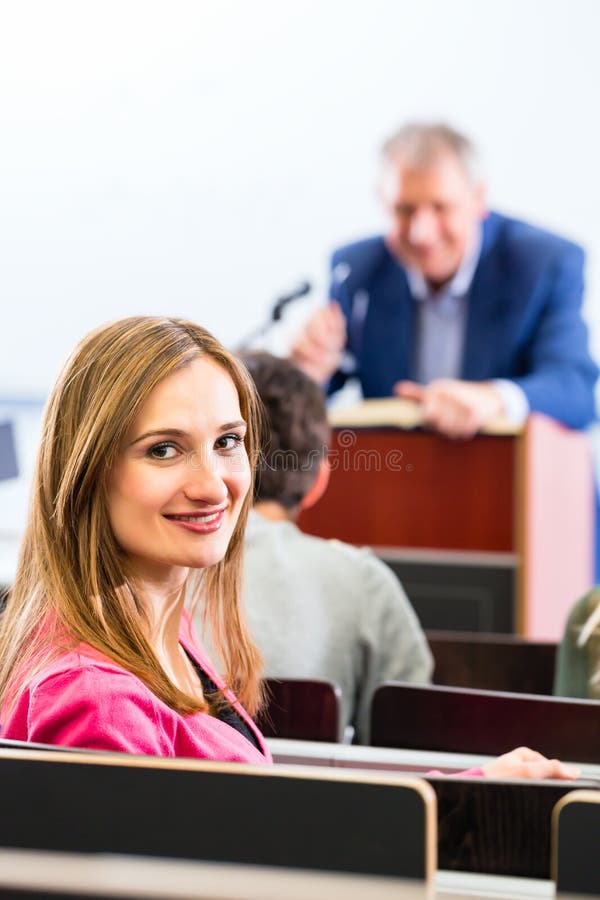 College Professor Giving Lecture for Students Stock Image - Image of ...