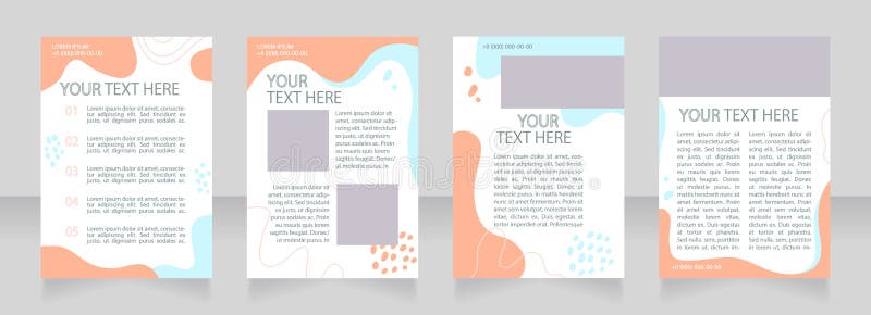 College Promotion Blank Brochure Layout Design. Higher Education Guide ...