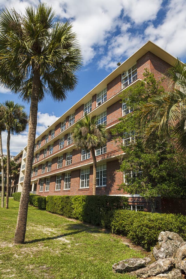 University Dormitory Facade Stock Image - Image of education, lawn ...