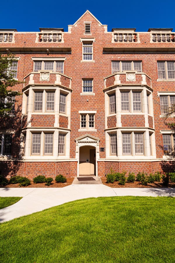 University Dormitory Facade Stock Image - Image of education, lawn ...