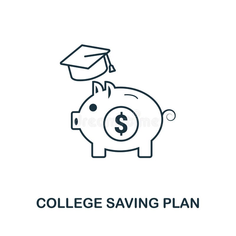 College Saving Plan Outline Icon. Thin Line Style Icons from Personal ...