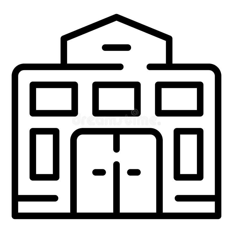 School Building Outline Stock Illustrations – 8,864 School Building ...