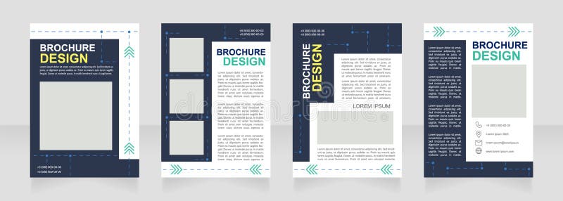 College Science Course for Students Blank Brochure Design Stock Vector ...