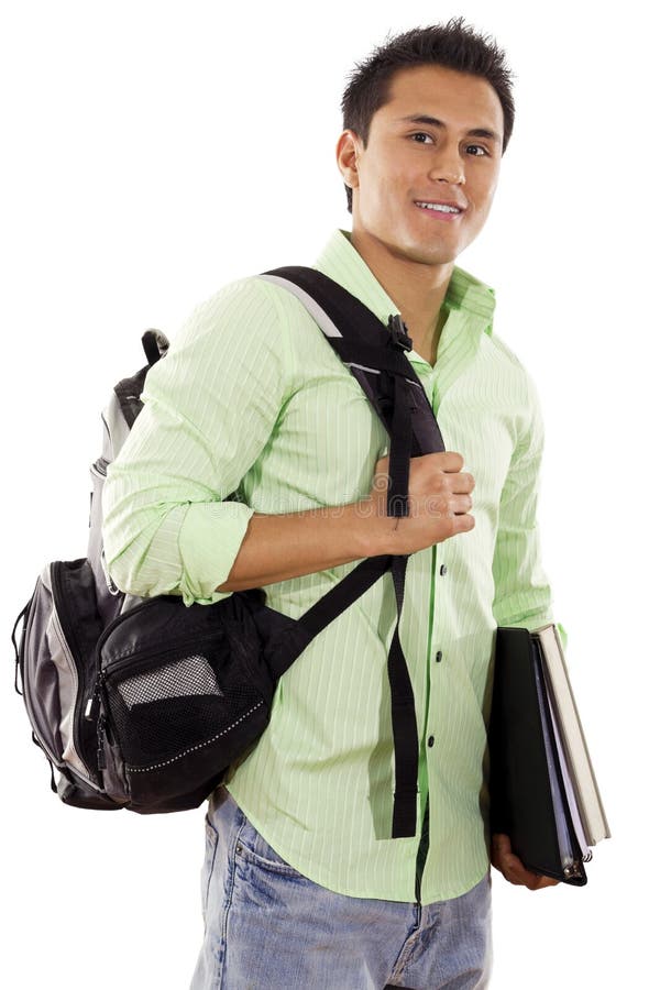 Happy Casual Dressed Young Black College Student Stock Photo - Image of ...