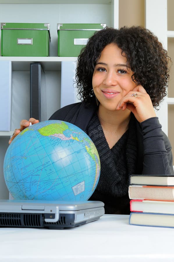 African American Student Speech Podium Stock Photo - Image of haircut ...