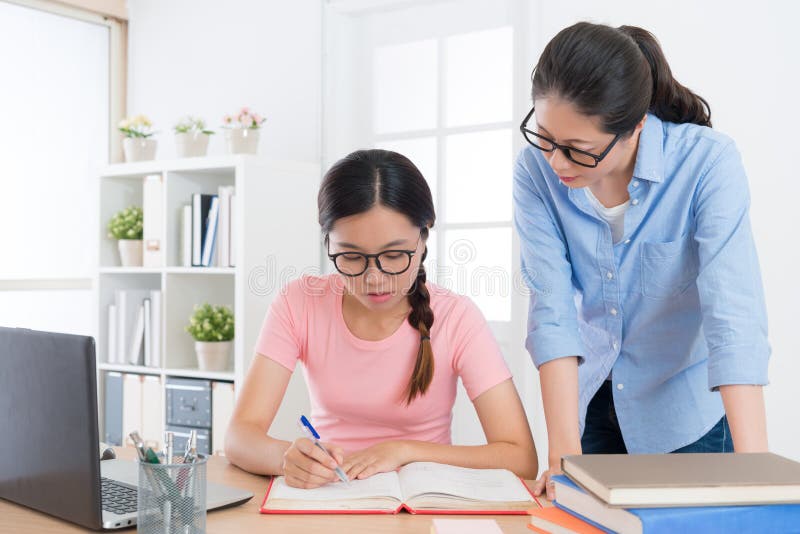 College Student Doing Homework Having Problem Stock Photo - Image of ...