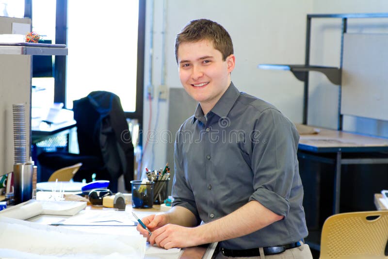 College Student Drafting Architecture Stock Photo - Image of student ...