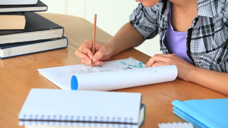 College student learning stock footage. Video of sitting - 42766502