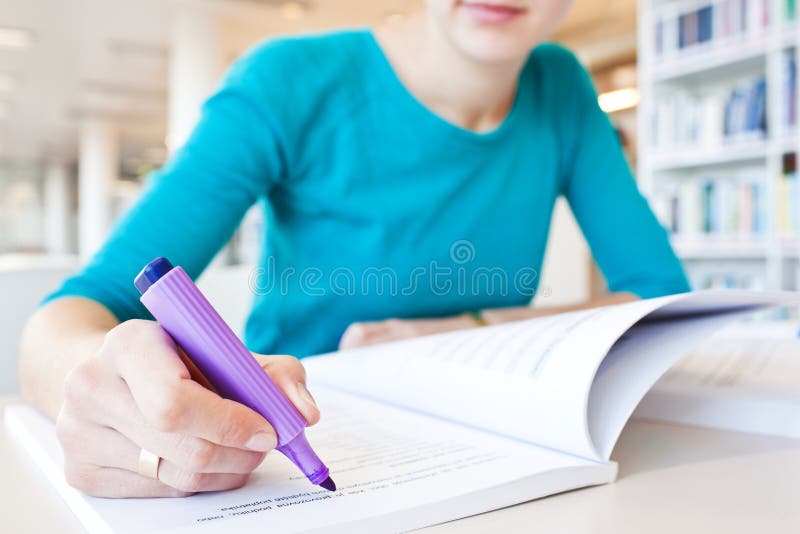 College Student In A Library Stock Photo - Image of beautiful ...