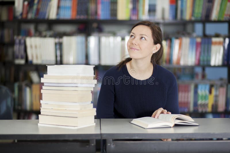 College Student at the Library Stock Photo - Image of female, college ...