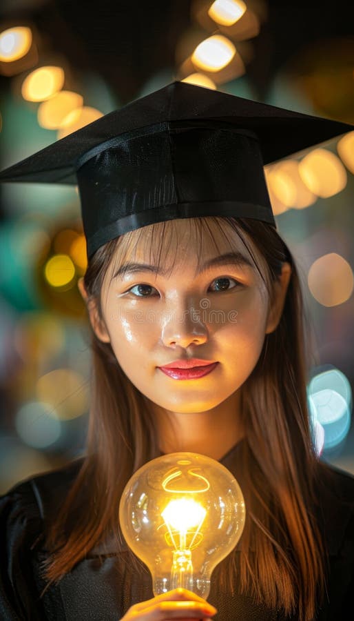 College Student with Light Bulb Education, E Learning, Business ...