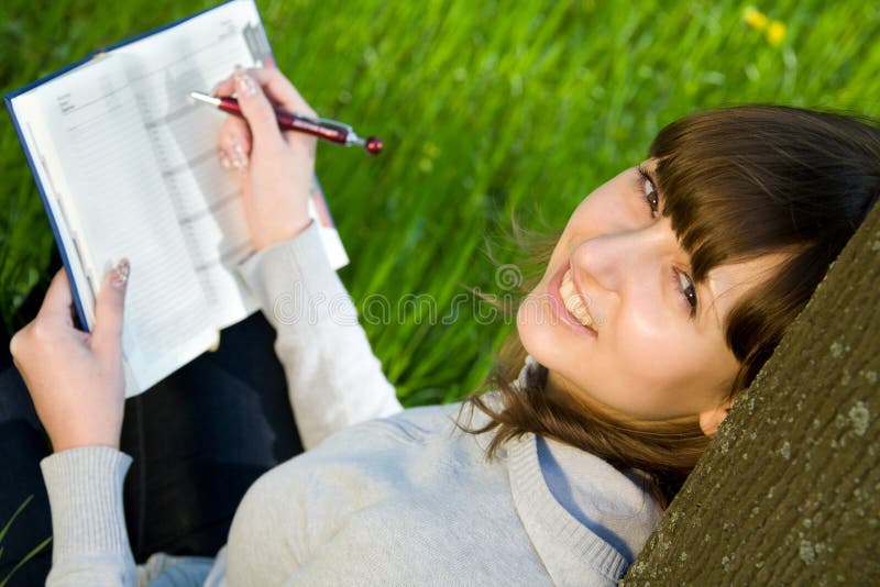 College Student Reading a Book Stock Photo - Image of lady, book: 14804720