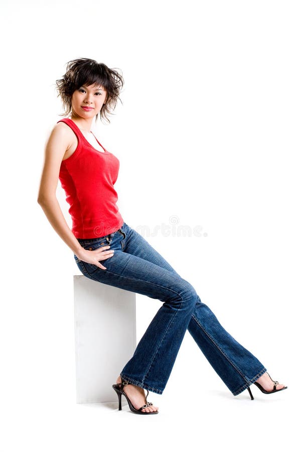 College Student Smiling Happily Stock Image - Image of expression ...