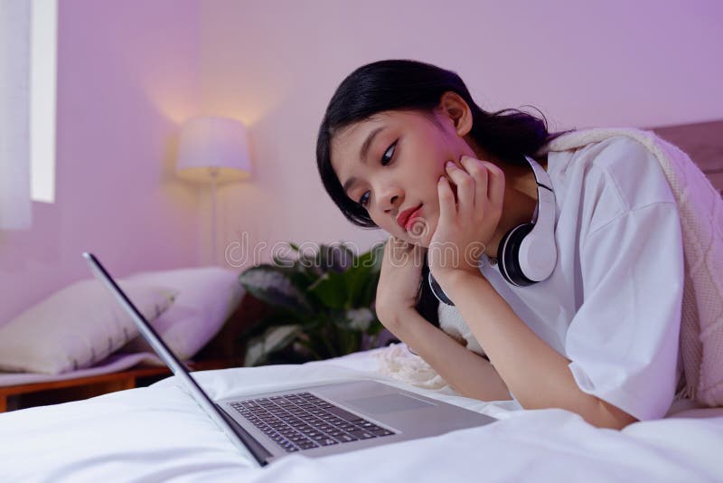 College Student Thinking on Ideas for Project Stock Photo - Image of ...