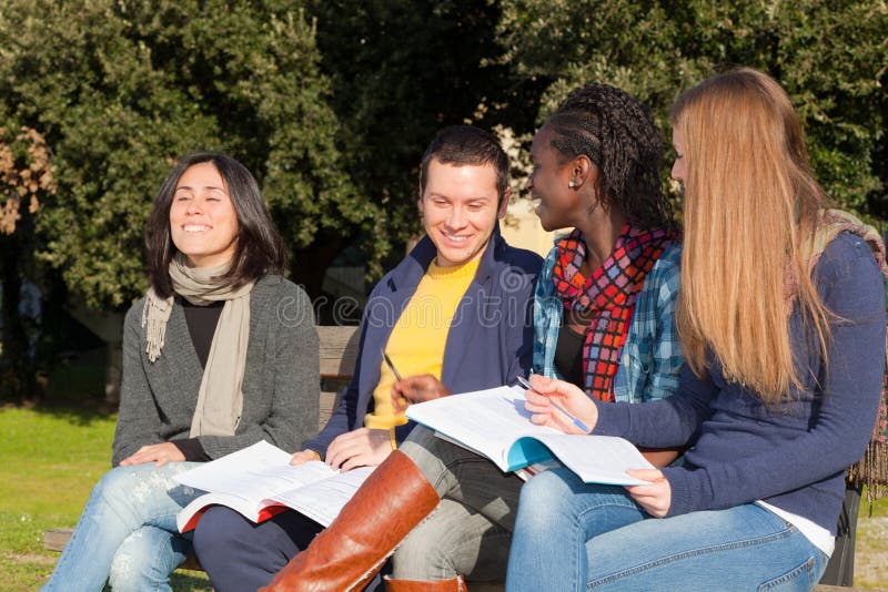 College Students stock image. Image of college, book - 18334097