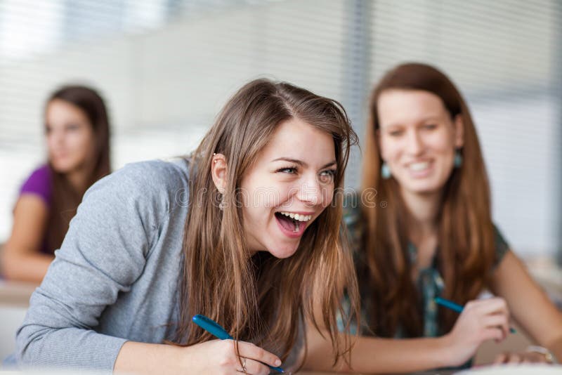 College Students in Classroom during Class Stock Image - Image of ...