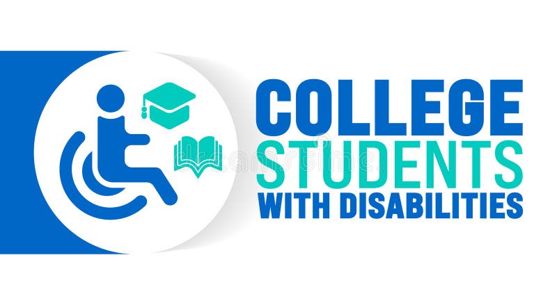 College Students with Disabilities Background or Banner Design Template ...