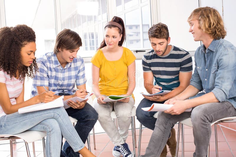College Students Doing Homework Stock Photo - Image of education ...