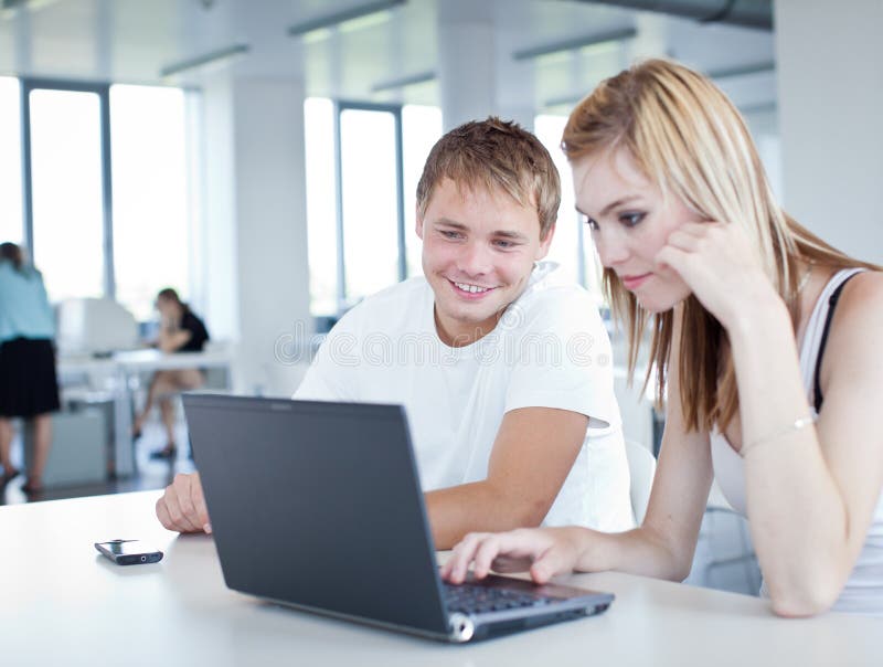 College Students Having Fun Studying Together Stock Photo - Image of ...