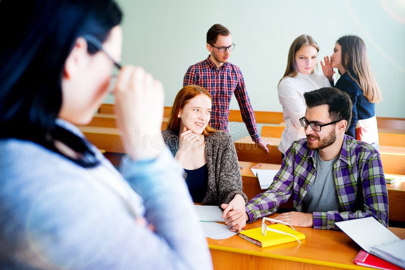 College Students on a Lecture Stock Image - Image of high, classroom ...