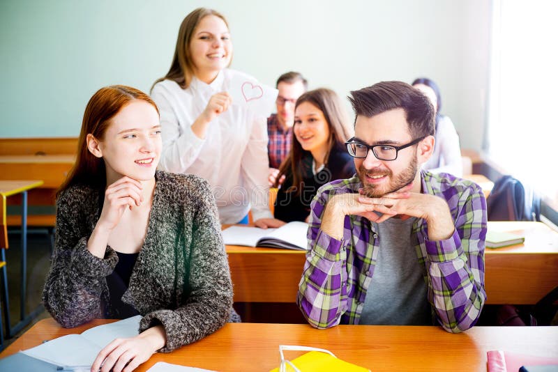 College Students on a Lecture Stock Photo - Image of laptop, beautiful ...