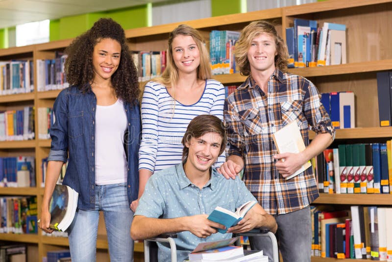 College Students in Library Stock Image - Image of accessibility ...