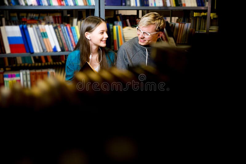 College Students in Library Stock Image - Image of school, knowledge ...