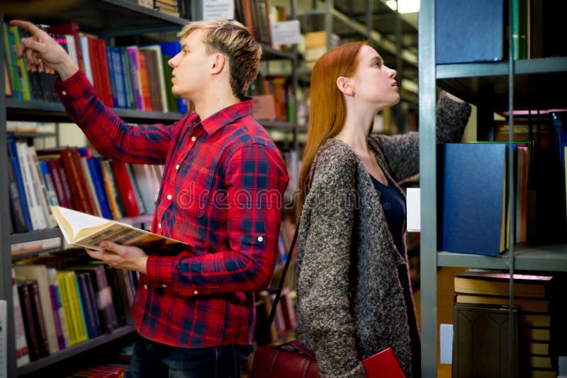 College Students in Library Stock Photo - Image of school, learn: 91385482