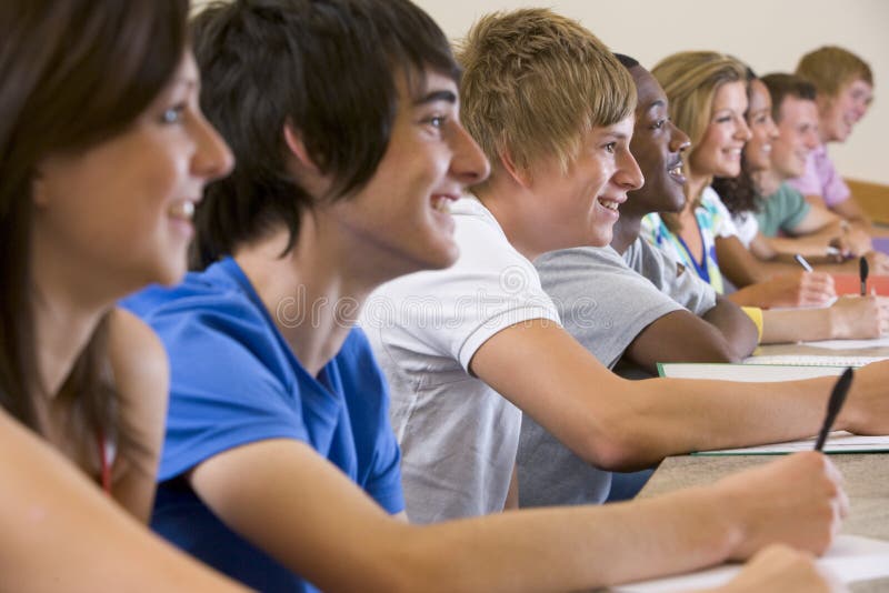 College Students Listening To a University Lecture Stock Image - Image ...