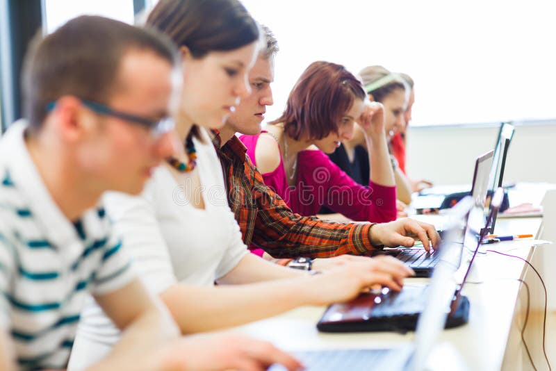 College Students Sitting in a Classroom Stock Photo - Image of ...