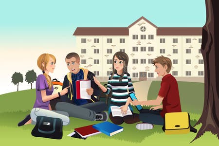 Cartoon College Campus Stock Illustrations – 3,584 Cartoon College ...