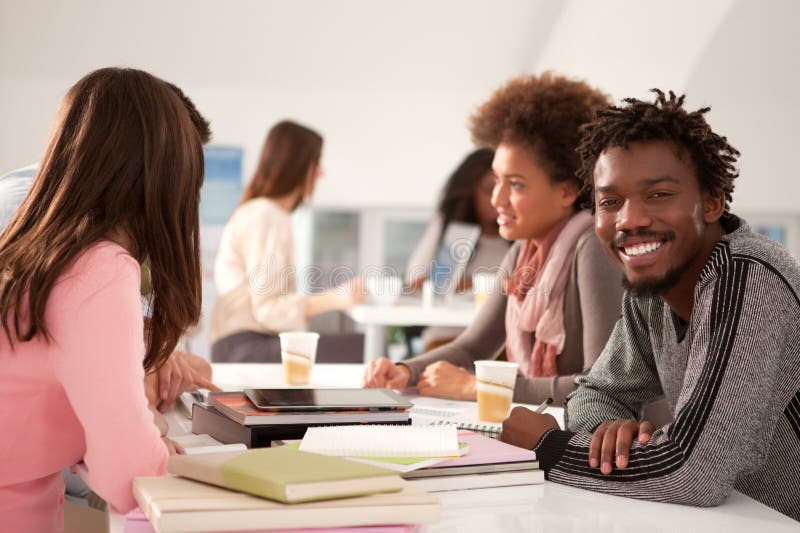 College Students Studying Together Stock Photo - Image of woman ...