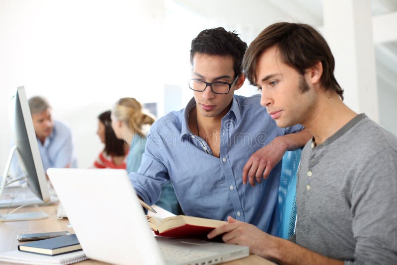 College Students Teamworking on Project Stock Photo - Image of helping ...