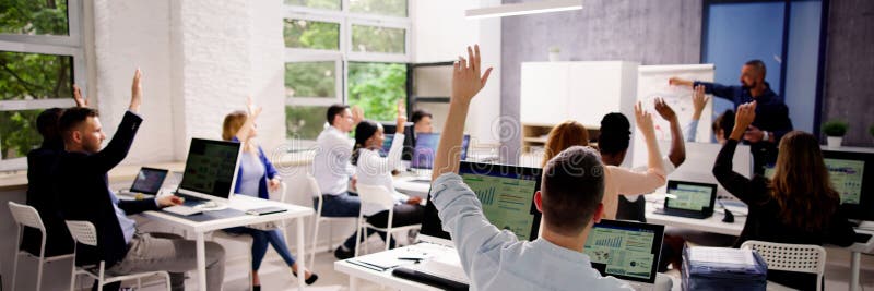 College Teacher Presents Graph with Projector Stock Photo - Image of ...