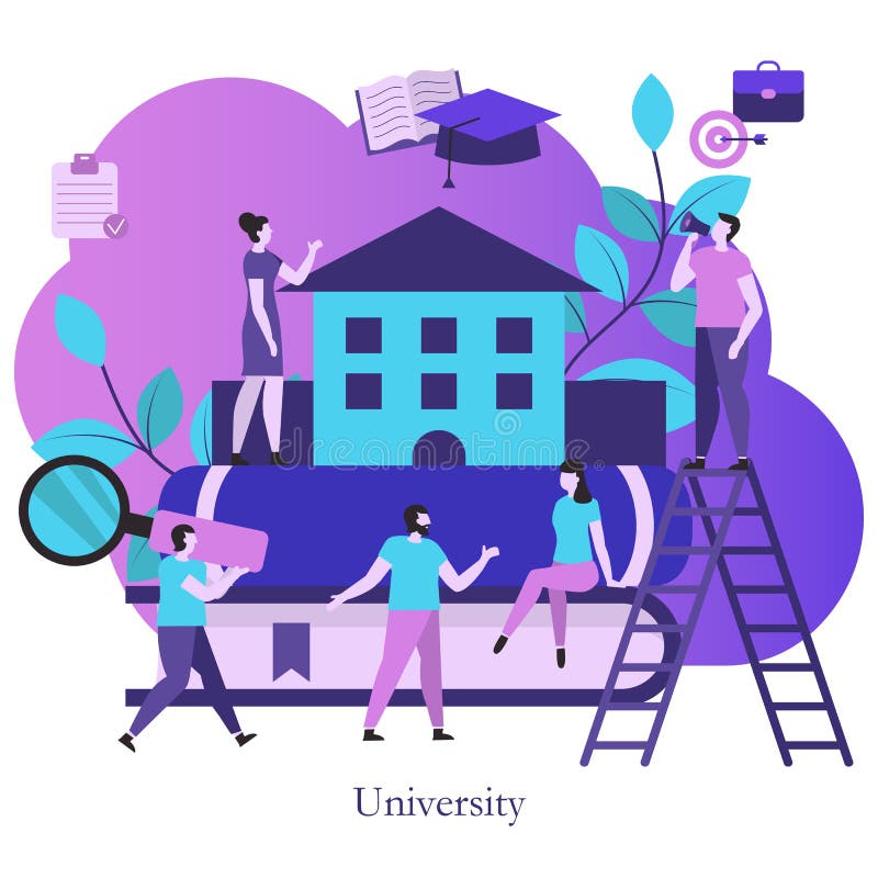 College, University, Academy Vector Illustration Stock Vector ...