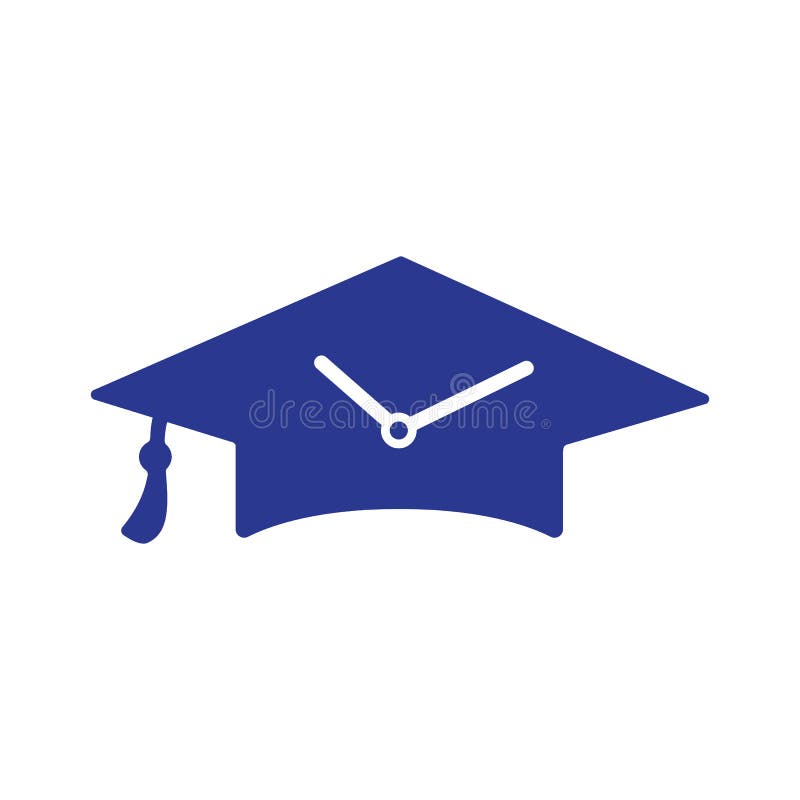 Study Time Vector Logo Design. Graduation Hat with Clock Icon Design ...