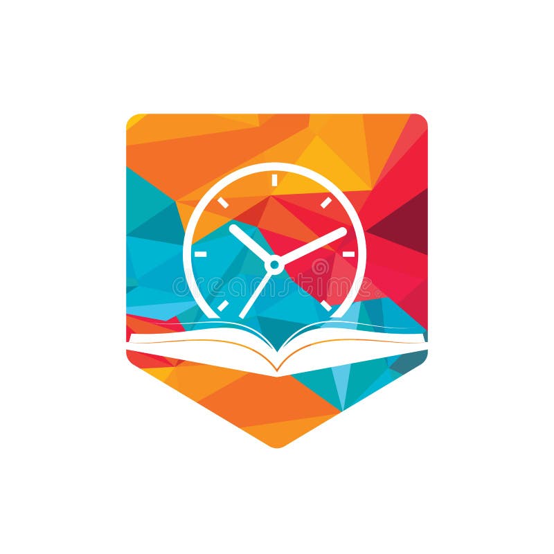 Study Time Vector Logo Design. Book with Clock Icon Design. Stock ...