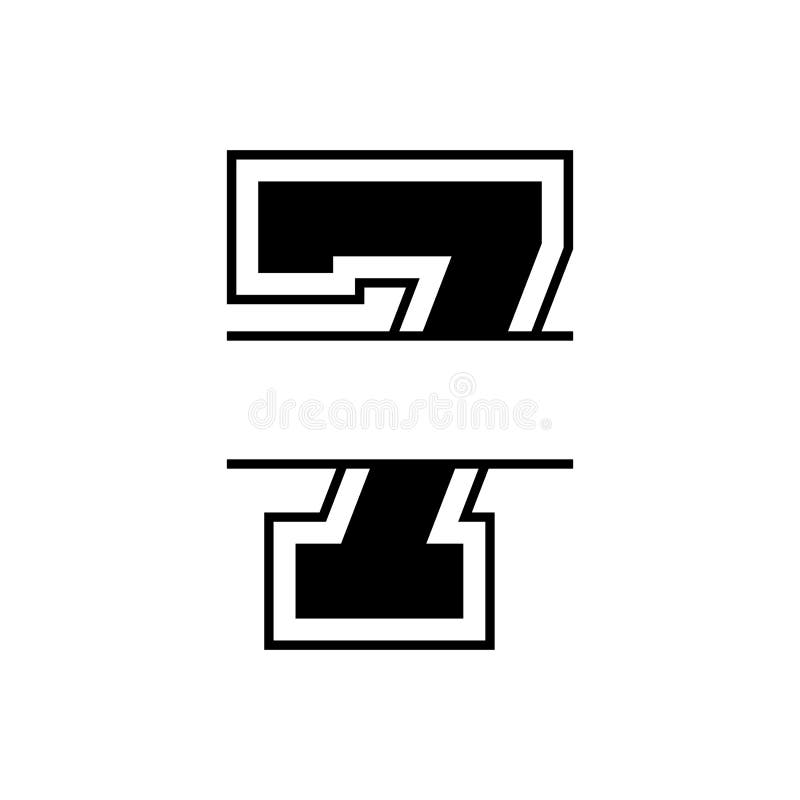College Varsity Letter and Number EPS Vector Stock Vector ...