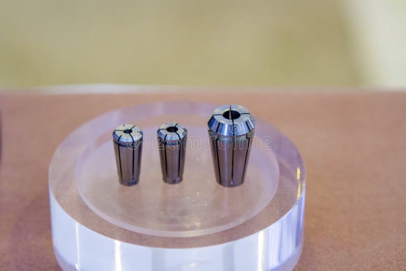 Collet Chuck Tool Collets Set Many Tye ,CNC Machine Stock Photo - Image ...