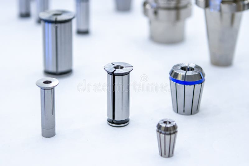 Collet Chuck Tool Collets Set Many Tye ,CNC Machine Stock Photo - Image ...