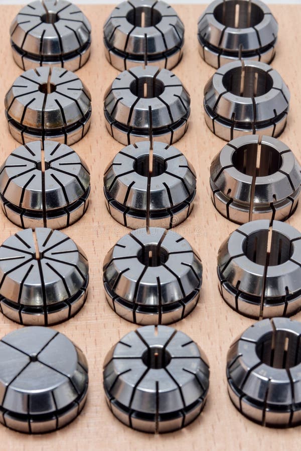 CNC ER32 Tool Holder Collets Of Different Size In A Box With Blue Stock ...