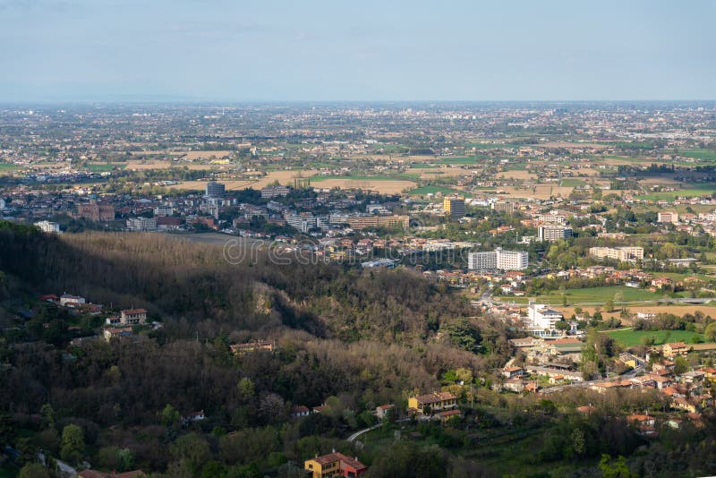Colli Euganei View of Montegrotto and Abano Stock Image - Image of hike ...